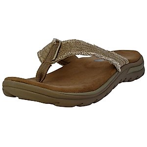 Skechers Men's Bosnia Flip-Flop Sandal, Tan, 11 M US