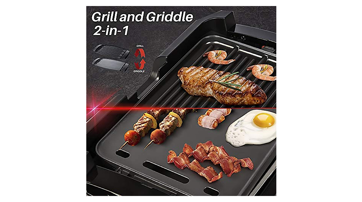 Secura Smokeless Indoor Grill - 2 in 1 Electric Griddle