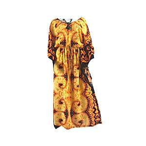 Kaftan Dress, Caftan, Kaftan for Woman,Boho Maxi Dress, Caftan for Woman, Holiday Resort Dress, Evening Dress (TT-Orang+String)
