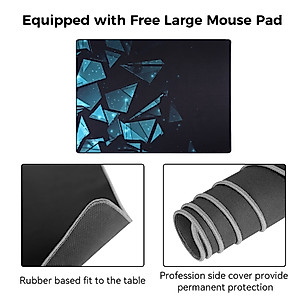 It's_Organized L Shaped Gaming Desk, 60 Inch Corner Computer Desk, Study Writing Desk, Ergonomic Gaming Table Workstation with Large Mouse Pad, Sturdy Metal Frame, Easy to Assemble, Right Side Black