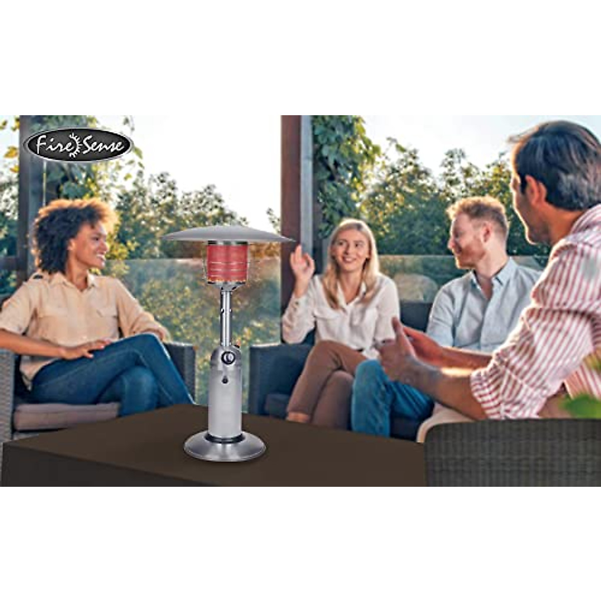 Fire Sense 62156 Thermocouple Replacement for Tabletop Patio Heater High Standard Solid Copper & Brass Material with High Temperature Resistant Protection Sleeve Fits for 60262 & 61322