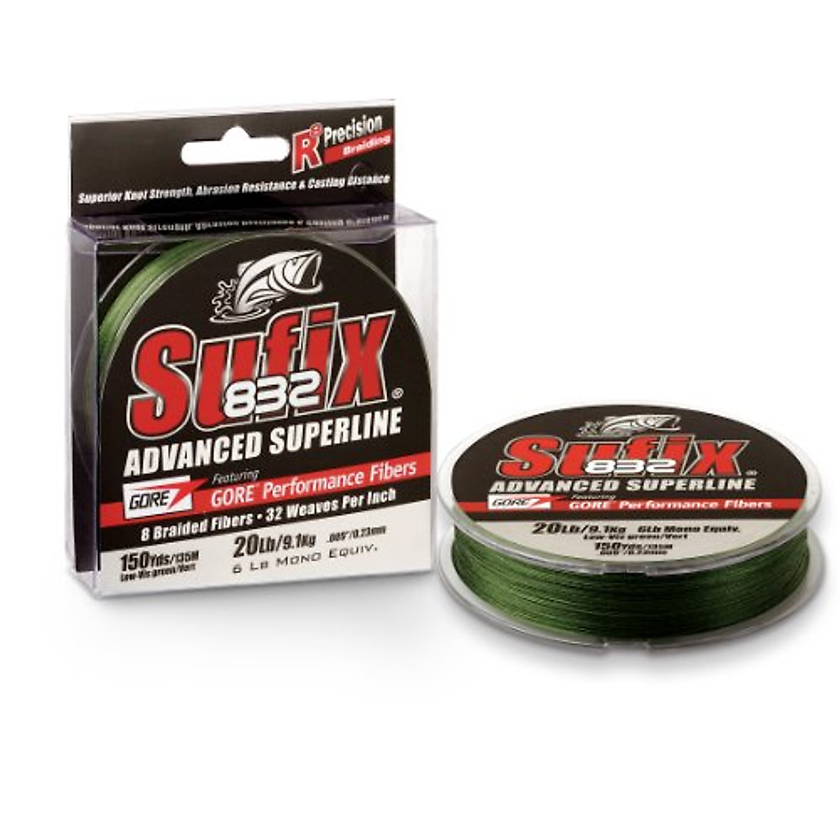 Suffix 832 Braid 20 lb Low-Vis Green 150 yards