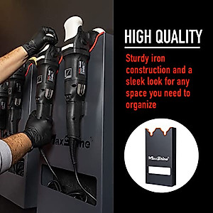 Maxshine Car Polisher Holder (Double Station) – Wall Mounted Holder, Durable & Convenient, Ideal solution for holding your car polishers, Anticorrosion, Make your space neat and organized