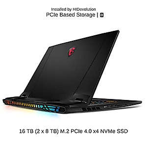 HIDevolution [2023] MSI Titan GT77HX 13VH 17.3" UHD 144Hz, 2.2 GHz i9-13980HX, RTX 4080, 128 GB DDR5 RAM, 16 TB PCIe SSD, Windows 11 Pro