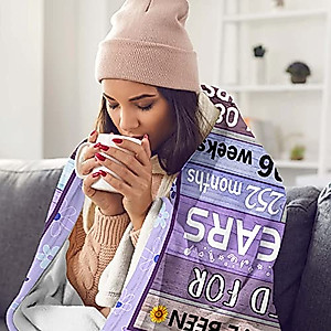 DULNYEI 21st Birthday Gifts for Her Blanket Happy 21st Birthday Decorations for Her 21st Birthday Gift Ideas 21 Year Old Birthday Gifts for Her Best 21st Birthday Gifts Throw Blanket 60×50 Inch