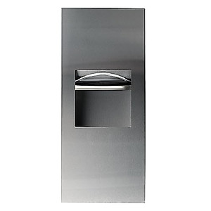 BOBRICK 36903 TrimLineSeries Stainless Steel Recessed Paper Towel Dispenser with 1.6-Gallon Waste Receptacle