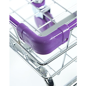 CHAMIN 1.5BU Chrome Coated CART for House and Commercial (Lavender Color) (Chrome, 1.5 Bushel)