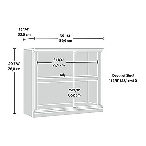 Sauder 2-Shelf Bookcase, Salt Oak finish