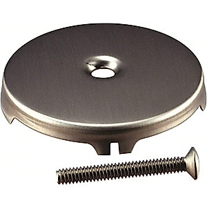 Westbrass D941K-07 1-3/8" Fine Thread Twist & Close Bathtub Drain Trim with One-Hole Overlfow Faceplate, Satin Nickel