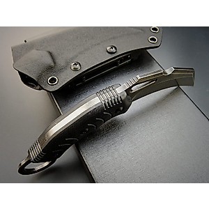 Ccanku C1298 Claw knife,Fixed Blade Knife,D2 Steel Blade+G10 Handle Outdoor EDC Tool Knives with Kydex Sheaths for Hunting, Survival, Camping(Black) …