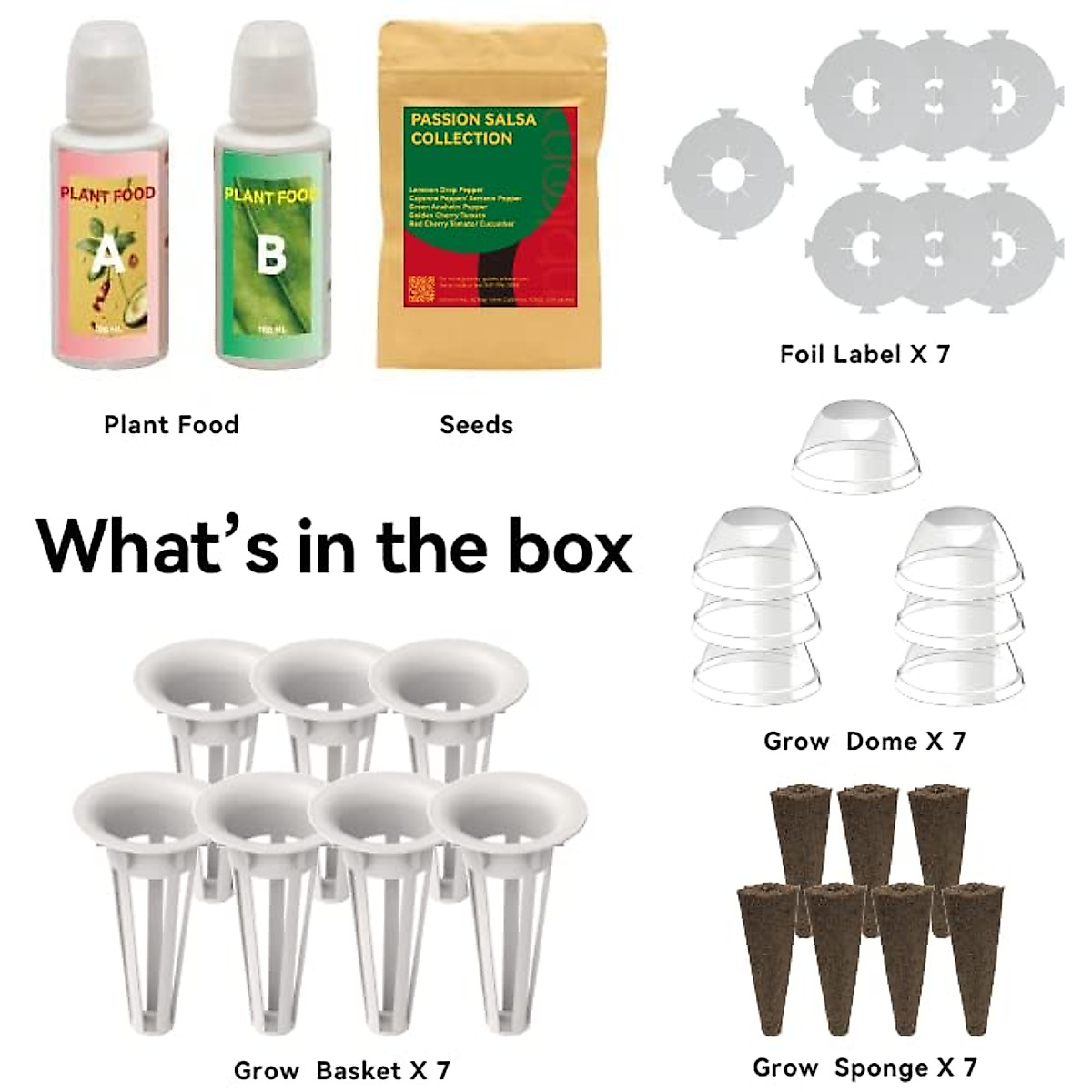 Inbloom Tomato Seed Pod Kit for Aerogarden, Hydroponics Growing System Kit 7-Pods (300+ Seeds Included Cherry Tomato, Pepper & Cucumber), Grow Anything Hydroponics Supplies for IDoo Ahopegarden