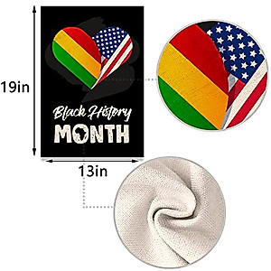 Nepnuser Black History Month Garden Flag African American National Holiday Party Decoration Equality Social Celebration Double Sided Lawn Front Yard Sign
