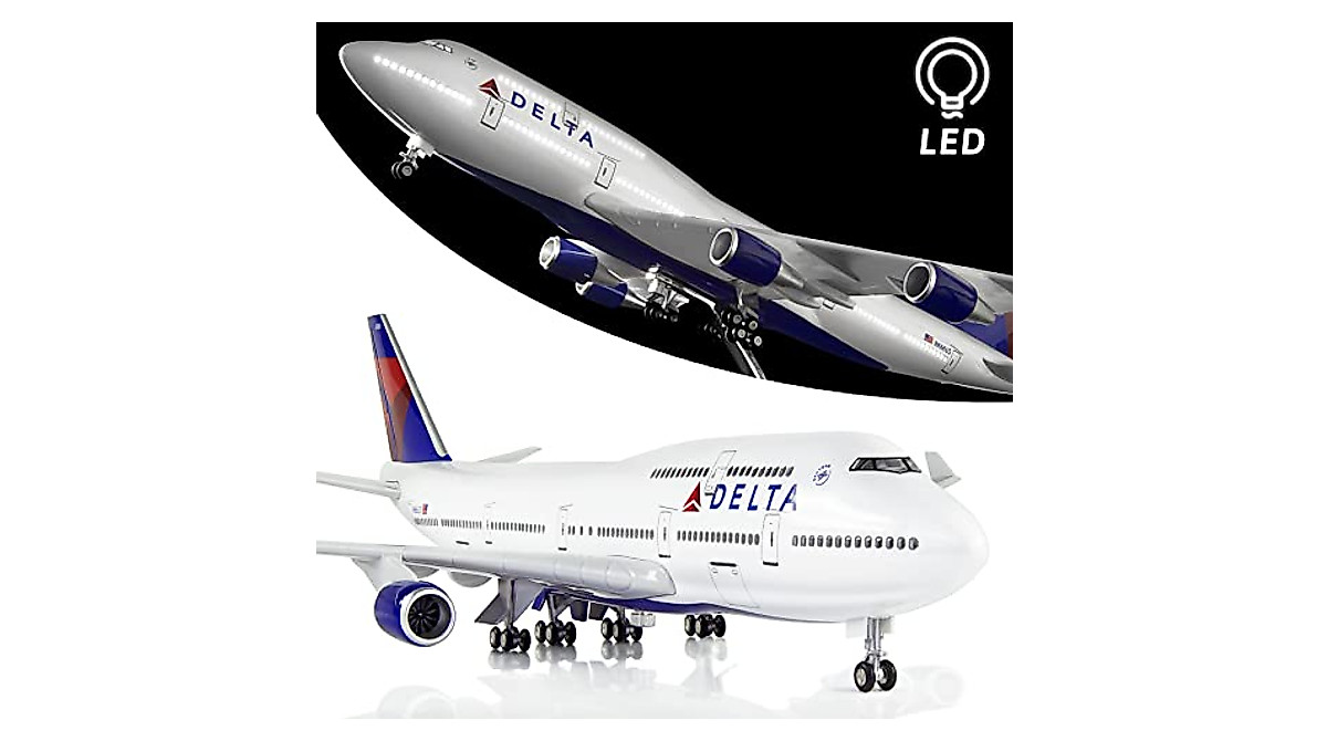 Shop the Delta Boeing 747 Diecast Model with LED Lights