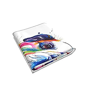 Colorful English Bulldog Microfiber Absorbent Towel 27.5 15.7 in