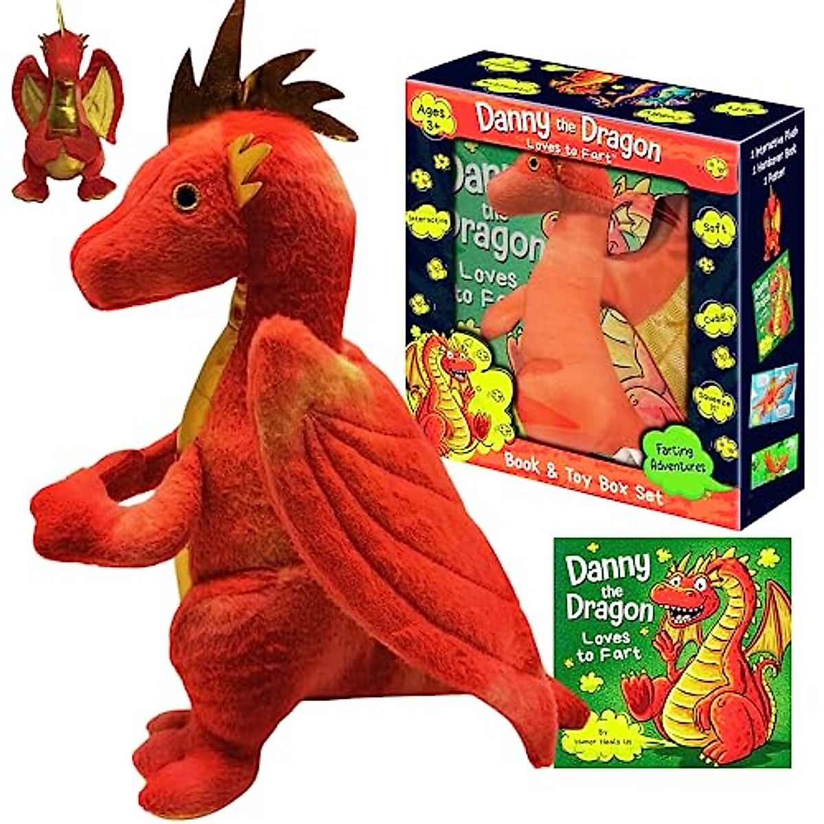 Danny the Dragon Interactive Farting Toy Book Gift Box Set