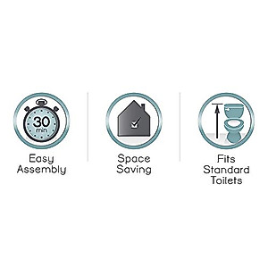 Zenna Home Cottage Over-The-Toilet Bathroom, 3 Shelf spacesaver, White