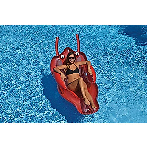 Swimline Swimming Pool Rideable Giant Inflatable Lobster Float Lounger (2 Pack)