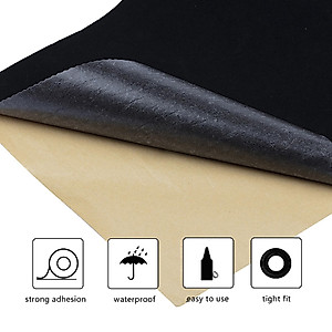 Acrux7 50 PCS Adhesive Black Felt Sheets, A4 Size Self Adhesive Black Velvet Fabric Peel and Stick Felt Sheet for Jewelry Box/Drawer Liner, DIY Arts and Crafts (8.3 x 11.8 inch)
