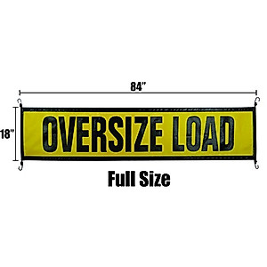 Oversize Warning Products - EZ Hook Oversize Load Sign 18" X 84" - Made in USA