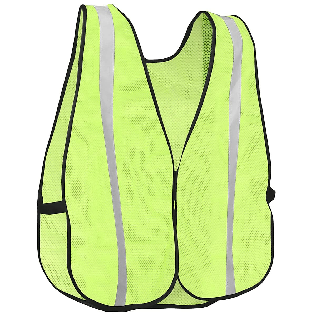 KAYGO Reflective High Visibility Safety Vest, KG0008 Silver Stripe, for Men and Women, Pack of 1(Yellow)