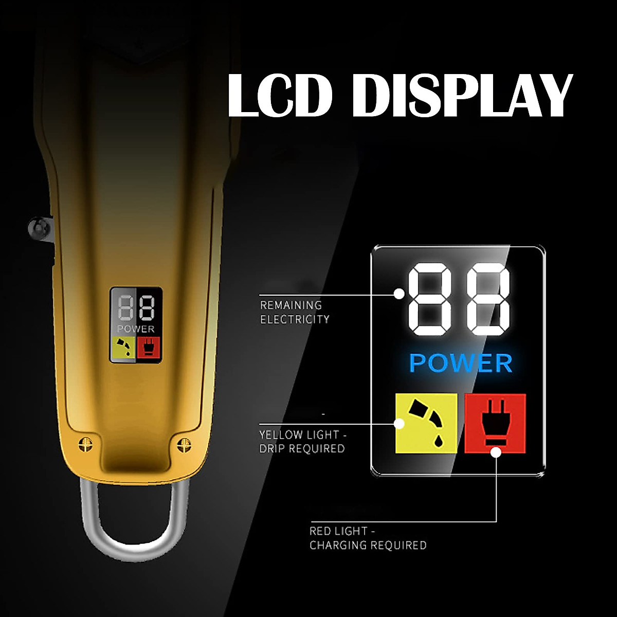 KEMEI Mens Hair Clipper Cord Cordless Clippers Hair Trimmer Beard Professional Haircut Kit for Men Rechargeable LED Display & Corded Rechargeable Grooming Kit KM-1986PRO