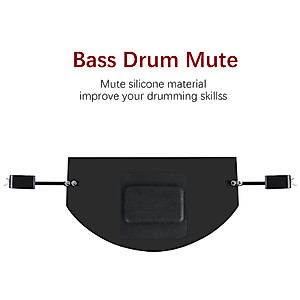 RANMING Drum Mute Pads Silicone Drum Mute Set Double-layer Drum Pad Mute Eliminates Sustain Effectively Reduce 90% Volume with Mutes Sized 10, 12, 14, 16", 1Bass Drum Mute,4 Cymbal Mutes 9 pcs