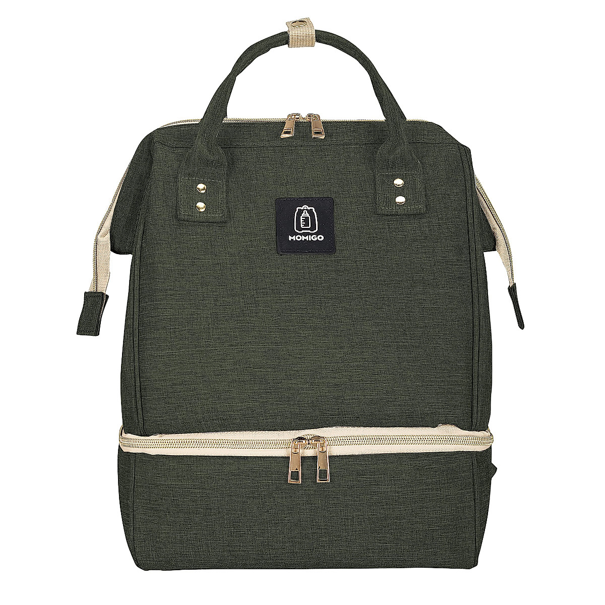 Breast Pump Backpack - Cooler and Moistureproof Bag Double Layer for Mother Outdoor Working Backpack with USB Charging Port, Large (Amy Green)