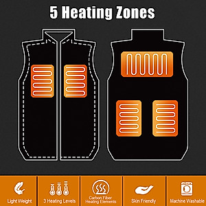 LEAPSEE Heated Vest for Men With Battery Pack Included,Lightweight Electric Heating Vest