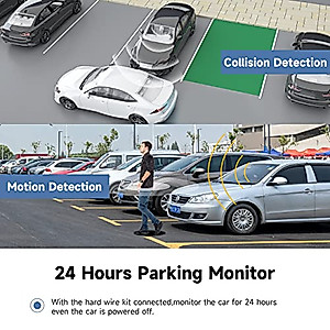 Frvesroe BF-2 4K+1080P Dual Dash Cam Front and Inside,Car Camera Front and Rear with GPS and Speed,Dashcam with 24H Parking Mode,Super Infrared Night Vision with Sony Sensor (64GB SD Card is Included)