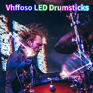 LED Light Up Drumsticks Rechargeable, 15 Colors Changing
