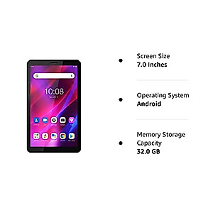 Lenovo Tab M7 3rd Gen 7" HD 32GB Wi-Fi Tablet, MediaTek MT8166, 2GB RAM, 2MP Rear & 2MP Front Camera, Android 11, Iron Gray