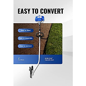 WILD BADGER POWER 26cc Weed Wacker Gas Powered, 4 in 1 String Trimmer, Wheeled Edger, Hedge Trimmer and Brush Cutter Blade, Multi Yard Care Tools, Rubber Handle & Shoulder Strap Included