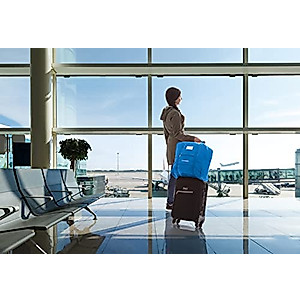 Reperkid Booster Seat Travel Bag for Airplane - Baby Backless Car Seat Travel Bag - Fits Gb Pockit Stroller, Durable - Waterproof, Portable, Zippered - Airport Gate Check Bag for Booster Seats – Blue