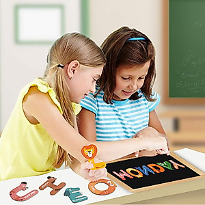 TSYAN Alphabet Magnets for Kids,Jumbo Magnetic Letters Animal Fridge Magnets Colorful ABC Educational Toy Set Preschool Learning Spelling Refrigerator Game for Toddler 3 4 5 Years Old Kids Boys Girls