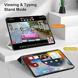 Batianda Case for Samsung Galaxy Tab A8 10.5 inch 2022 Model (SM-X200/X205/X207) Shockproof Cover with Clear Transparent Back Shell TPU Bumper Auto Sleep/Wake,Forest