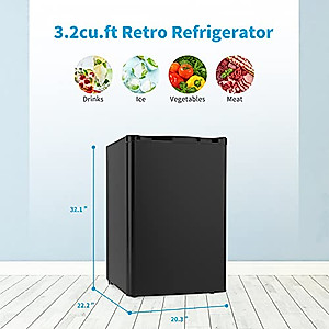 N A 4.5 Cu.Ft Mini Refrigerator Compact Refrigerator-Small Drink Food Storage Machine for Dorm, Garage, Camper, Basement or Office, Single Door Mini Fridge, stainless steel (Black)