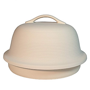 Sassafras Superstone Stoneware La Cloche Bread Baker, Unglazed, Bakes an Artisan Bread with Crusty Crust and a Light Crumb