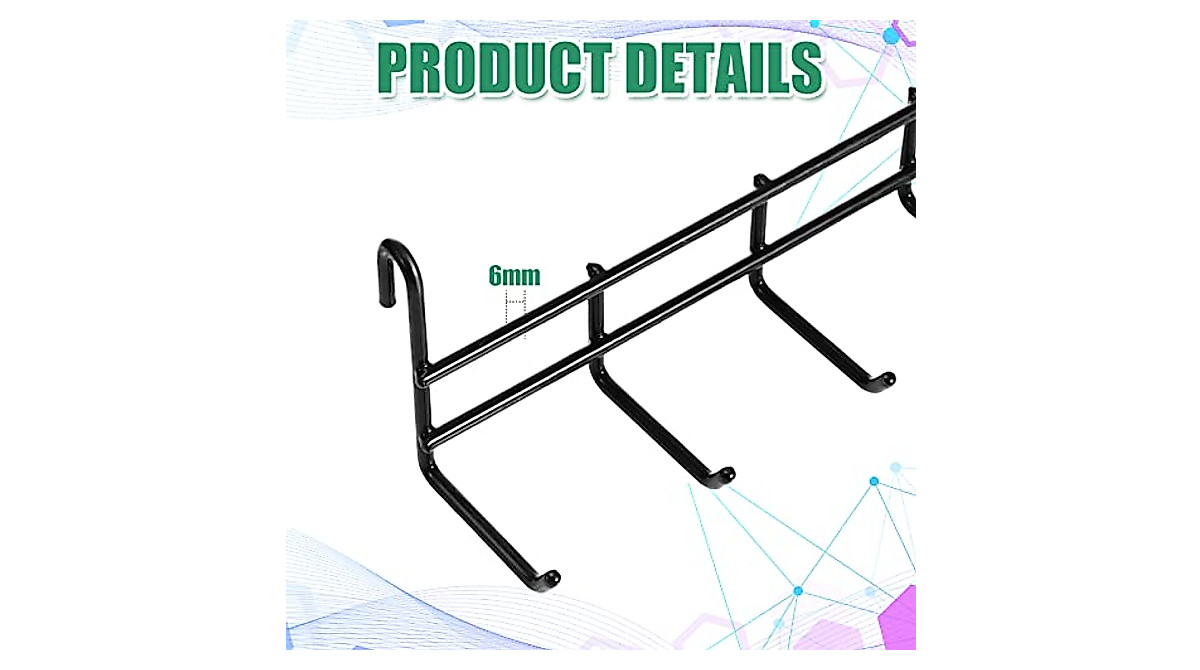 Coume 4 Pack Metal Grid Hooks for Wall Storage