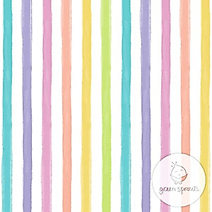 green sprouts Girls' Reusable Absorbent Baby Swim Diapers, Rainbow Stripe, 3T