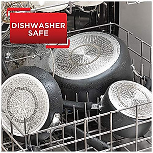 T-fal Experience Nonstick Cookware Set 12 Piece Induction Pots and Pans, Dishwasher Safe Black