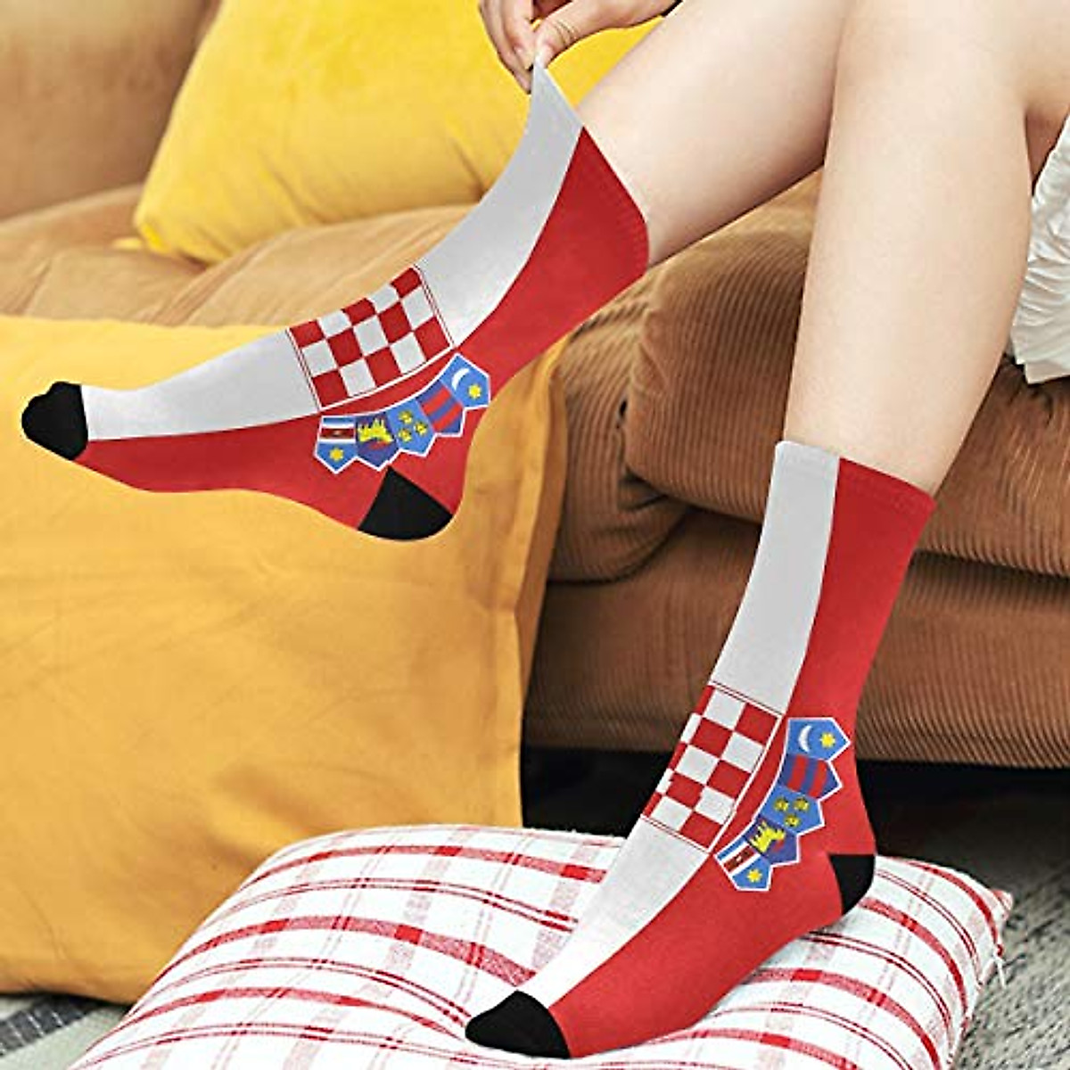 Croatia Flag Crew Socks for Men and Women 1 pair