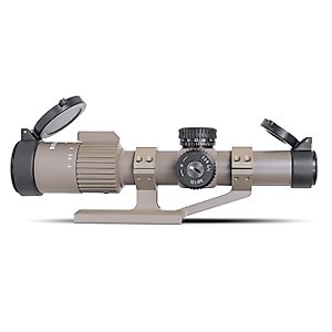 Monstrum Alpha Series 1-4x24 First Focal Plane FFP Rifle Scope | ZR305 H-Series Offset Scope Mount | Flat Dark Earth | Bundle