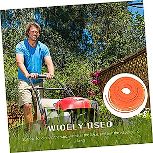 Yardwe 2pcs Cutter Mower Rope Steel Lines Xcm Mowing Strimmer Trimmer Orange Replacement Practical Grass Accessory Mowers Brush Cordless Wire Accessories Line Round Landscape Cutters