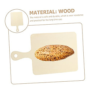 BESTonZON 12 Pcs Chopping Board with Handle Butter Tray Hand Decor Wooden Serving Trays Small Serving Board Mini Wooden Paddle Unfinished Chopping Boards Small Chopping Boards DIY Craft Meat