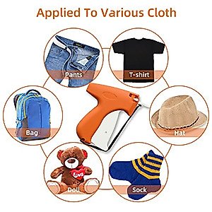 1606 Pieces Clothing Tagging Gun Kit for Clothes Labeler, Garment Price Tag Attacher Gun with 6 Steel Needles and 1600 1-in Barbs Fasteners for Fine Tagging Applications