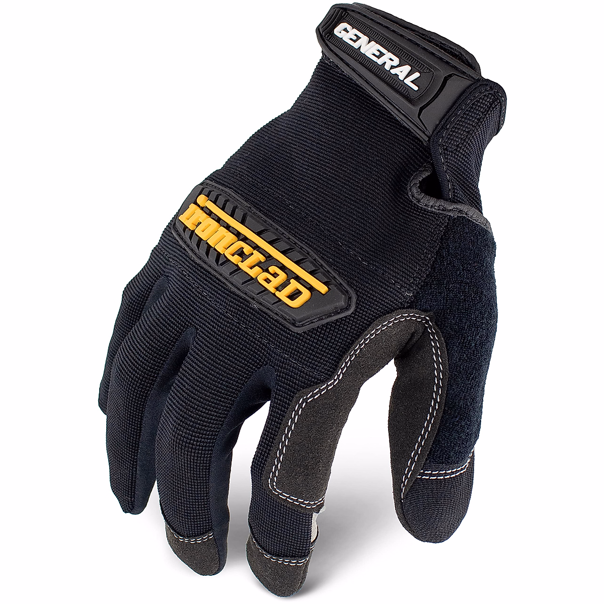 Ironclad General Utility Work Gloves GUG, All-Purpose, Performance Fit, Durable, Machine Washable, Sized X-Small, (1 Pair) Black