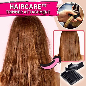 Pomobie Hair Care Long Hair Guards With Positioning Comb Hair Trim Split End Tool (Black, 2x2.6x2.4 Inch)