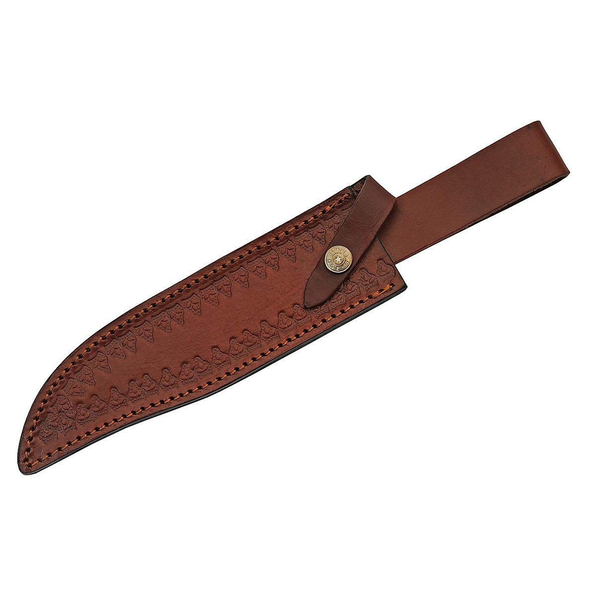 Szco Supplies 13"" Bone/Turquoise Handle Damascus Steel Bowie Blade Knife with Sheath, brown/turquoise (DM-1256)