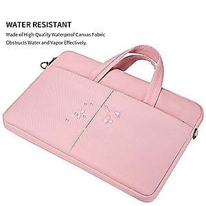 13.3 14 Inch Laptop Case Shoulder Bag Carrying Sleeve for MacBook Air 15.3 M2, HP Chromebook/EliteBook/Stream, Lenovo IdeaPad Flex 5,13.5 Inch Surface Laptop 5, ASUS Dell Acer Samsung Computer, Pink