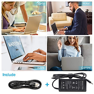 65W 45W Laptop Charger for Dell Inspiron, Latitude & XPS Models - Round 7.4mm & 4.5mm Connectors Chargers for Dell inspiron 13 14 15 17 3000 5000 7000 Series Power Adapter